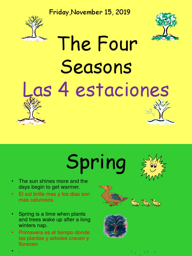 The Four Seasons: Las 4 Estaciones | PDF