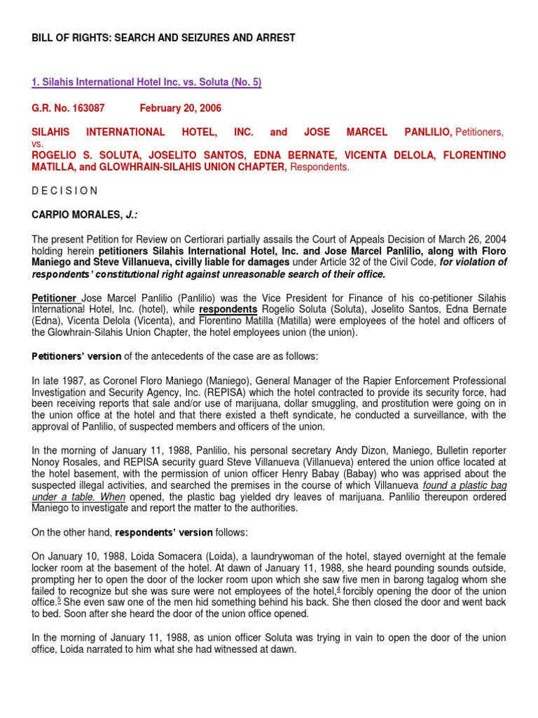 Searh and Seizures Arrest. Bill of Rights 4 | PDF | Search And Seizure ...