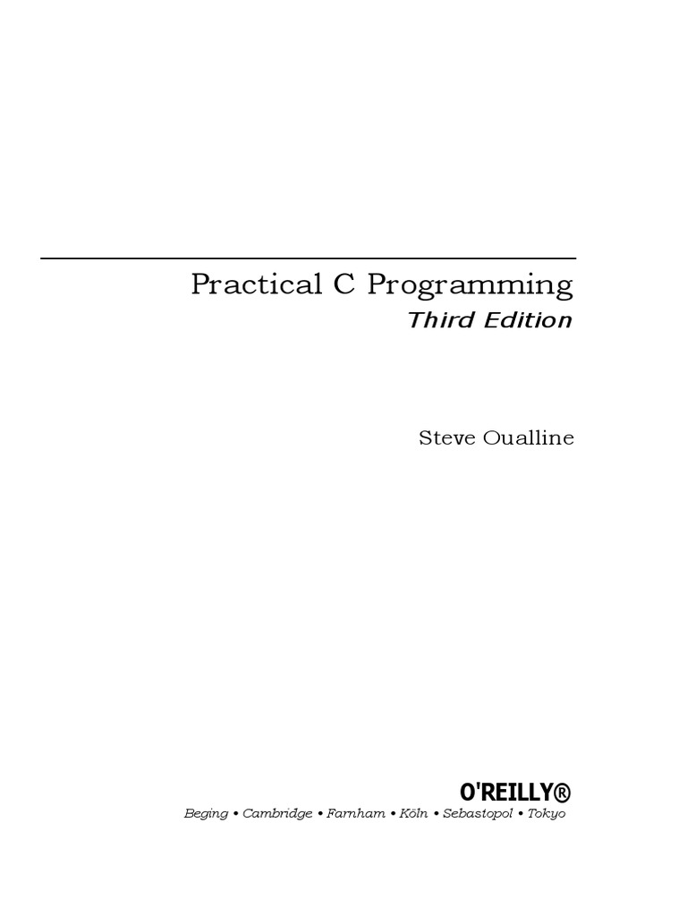 Practical C Programming: Third Edition | PDF | C (Programming Language ...