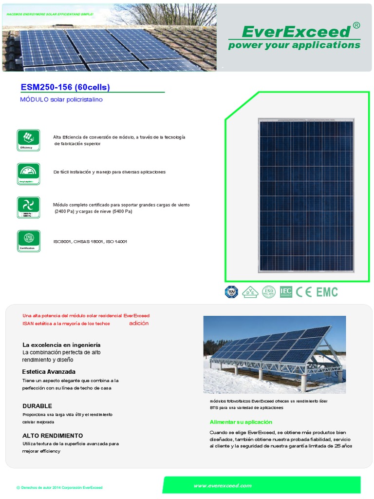 Panel Solar Everexceed Esm250156481.en - Es | PDF | Panel solar ...