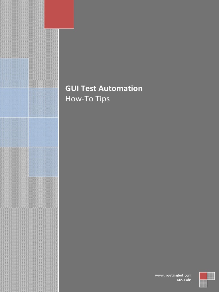 GUI Test Automation | Download Free PDF | Scripting Language ...