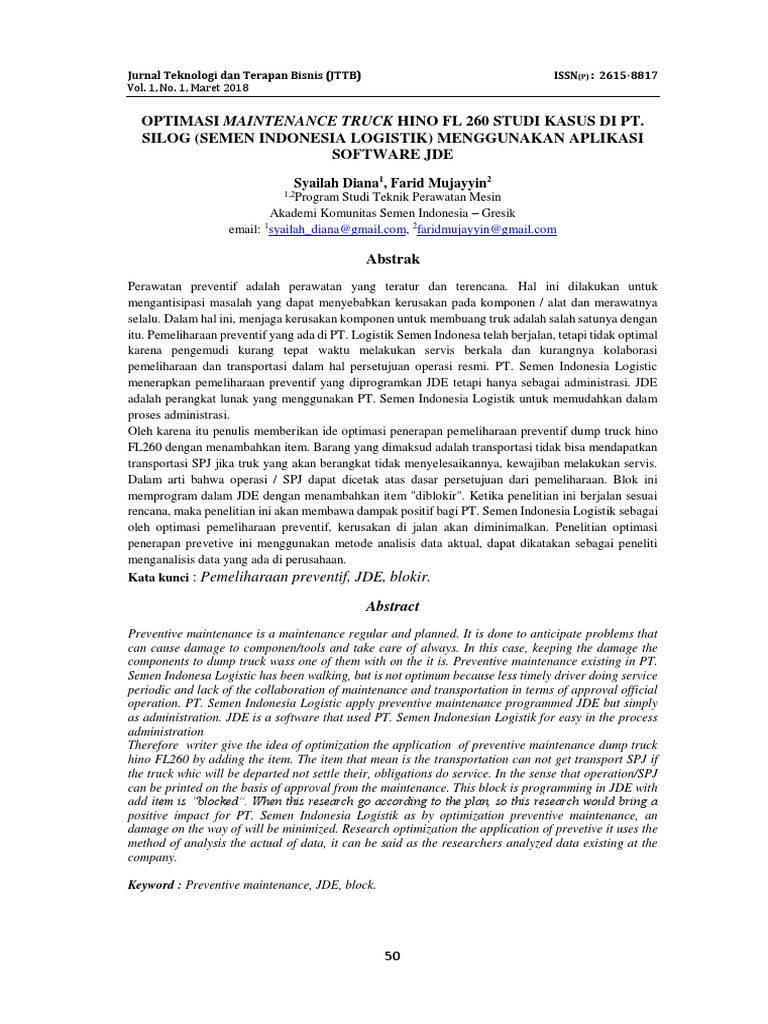 Optimasi Maintenance Dump Truck Hino | PDF | Teknologi & Rekayasa