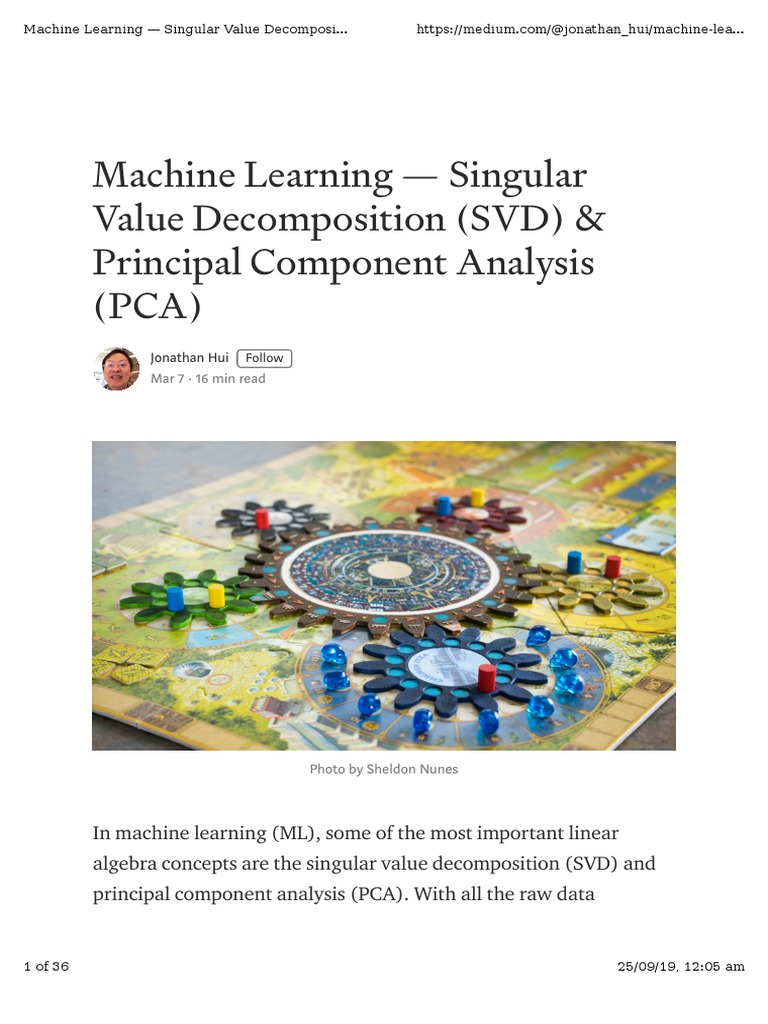 SVD and PCA | PDF | Principal Component Analysis | Eigenvalues And Eigenvectors