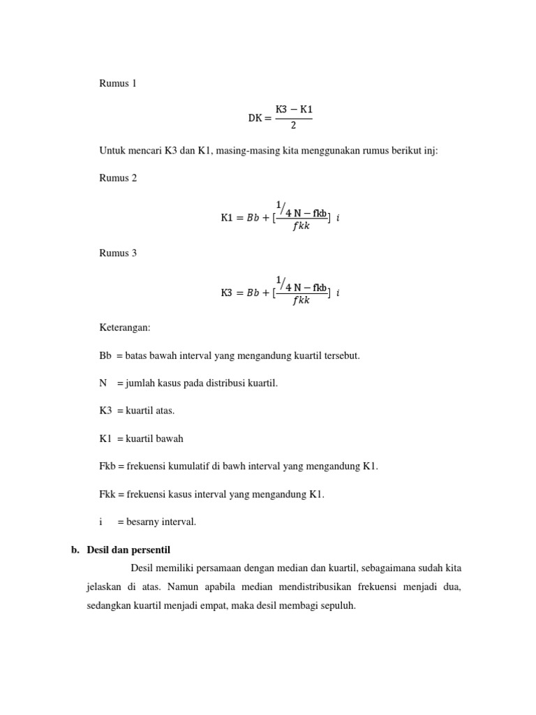Statistik Kuartil dan Deviasi | PDF