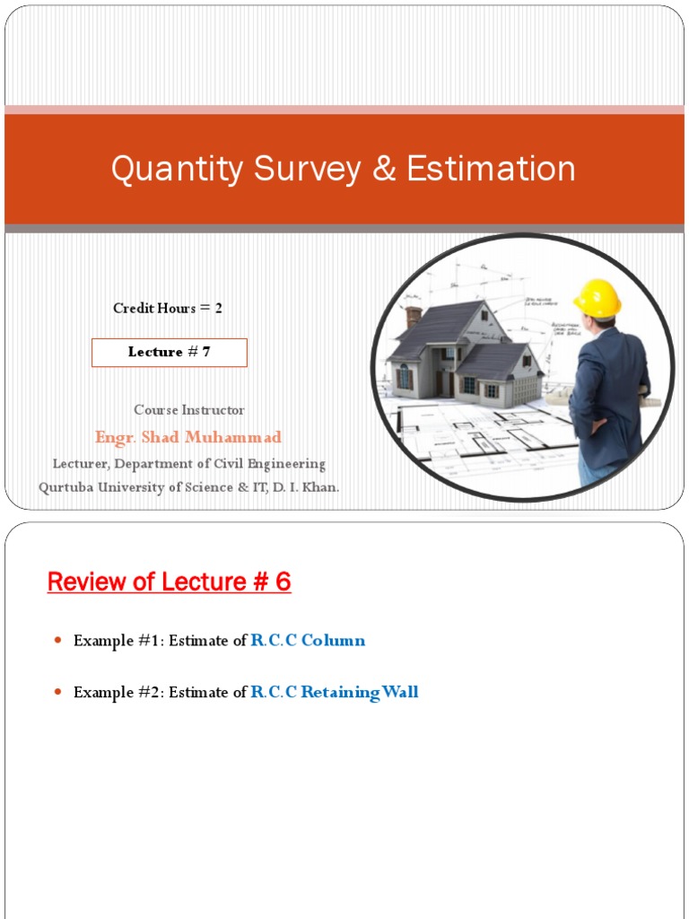Quantity Survey Estimates | Download Free PDF | Mortar (Masonry) | Brick