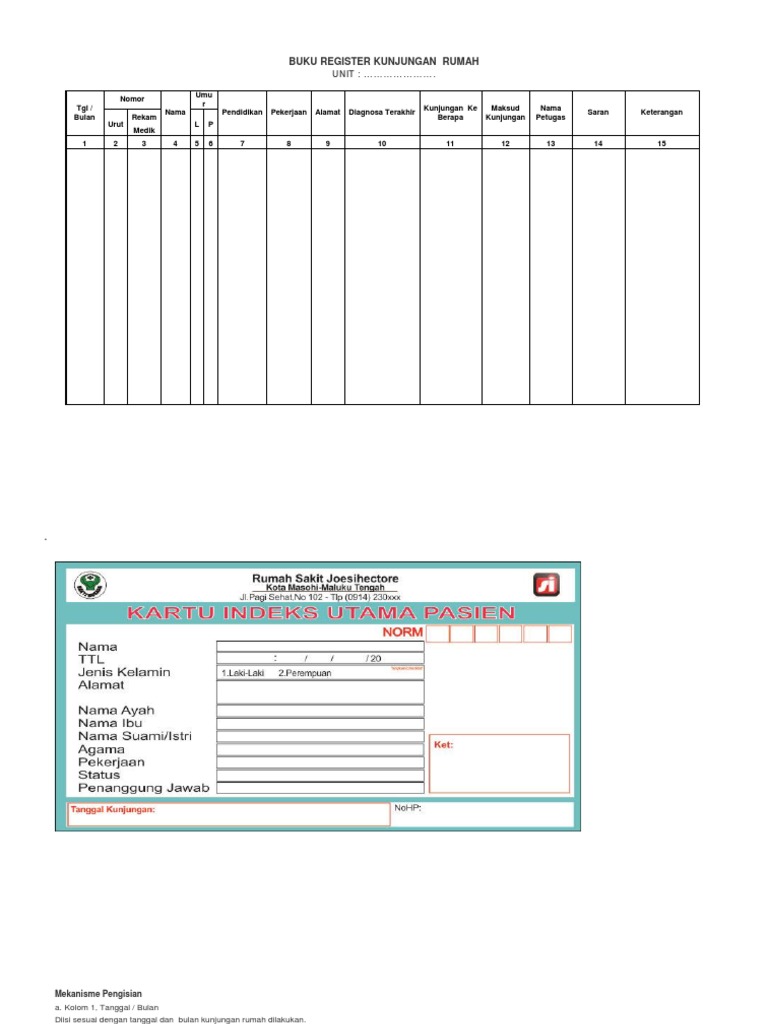 Buku Register Kunjungan Rumah Sakit | PDF
