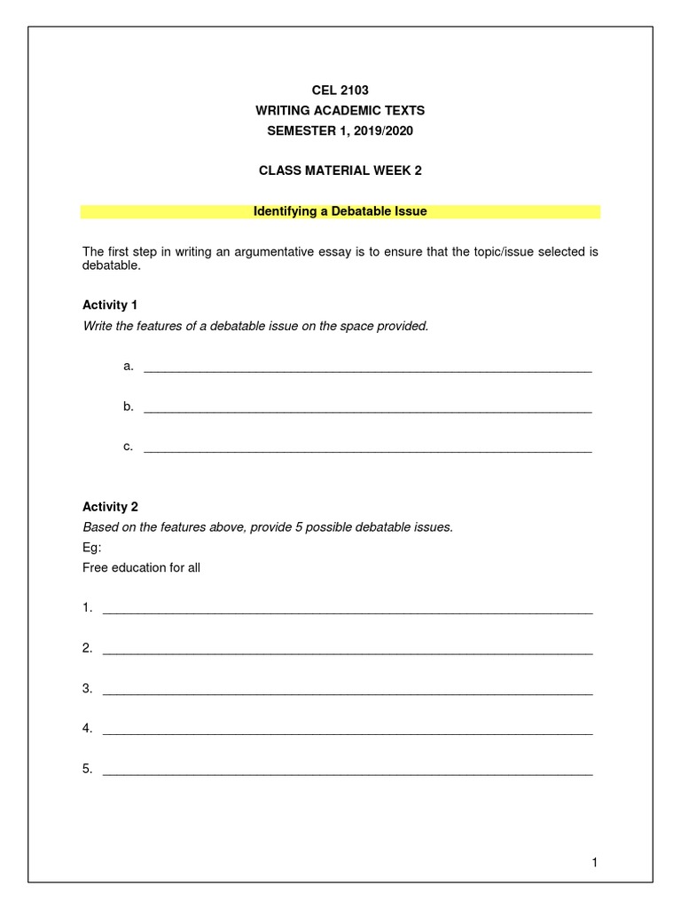 Identifying Debatable Topics and Formulating Strong Arguments: A Guide ...
