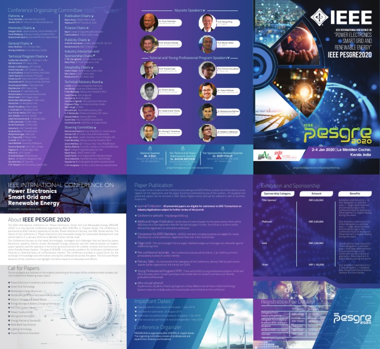 Ieee Pesgre 2020 Brochure 3 | PDF | Distributed Generation | Institute ...