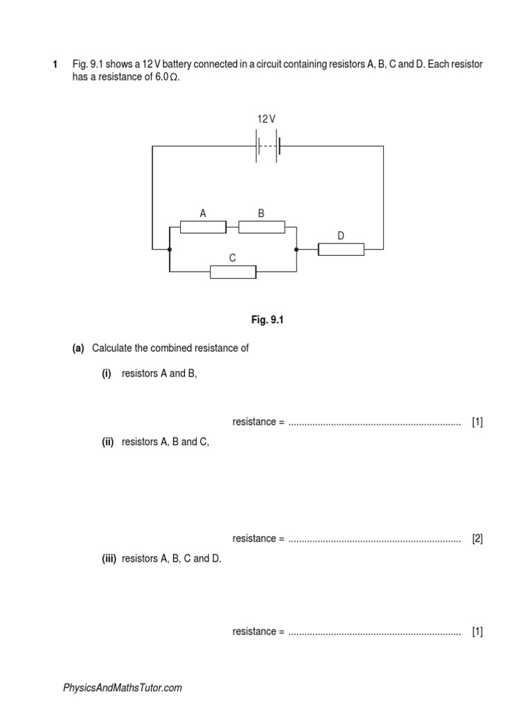 Electric Circuits QP | PDF | Series And Parallel Circuits | Electrical ...