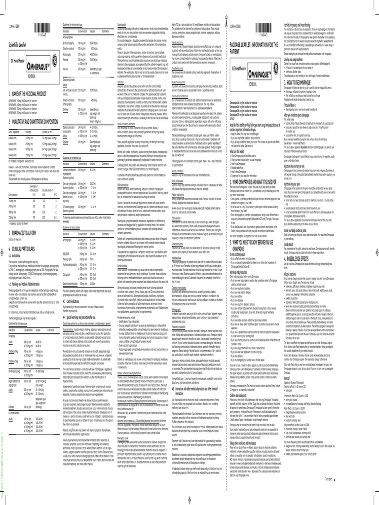 Package Leaflet: Information For The Patient Scientific Leaflet | PDF ...