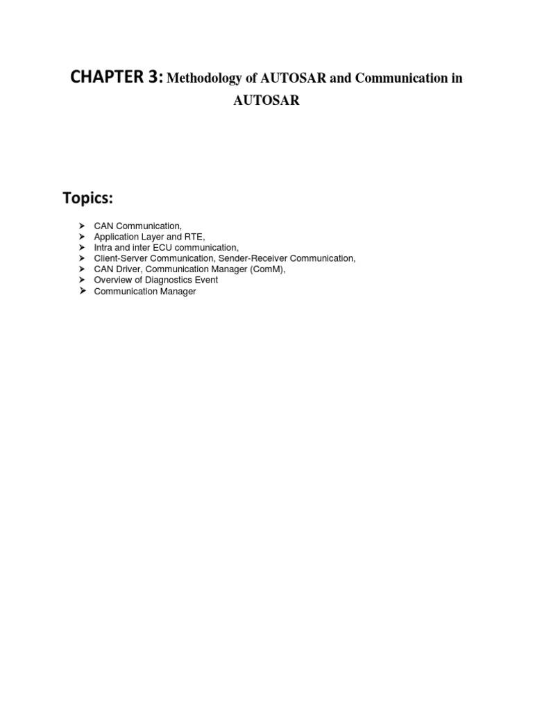 Methodology of AUTOSAR and Communication in AUTOSAR-1-1 PDF | PDF | Osi Model | Computer Network