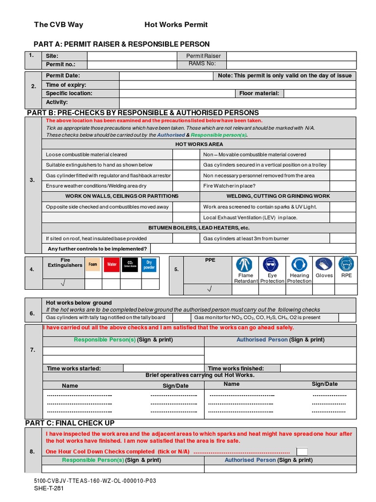 Hot Works Permit | PDF | Building Engineering | Heat Transfer