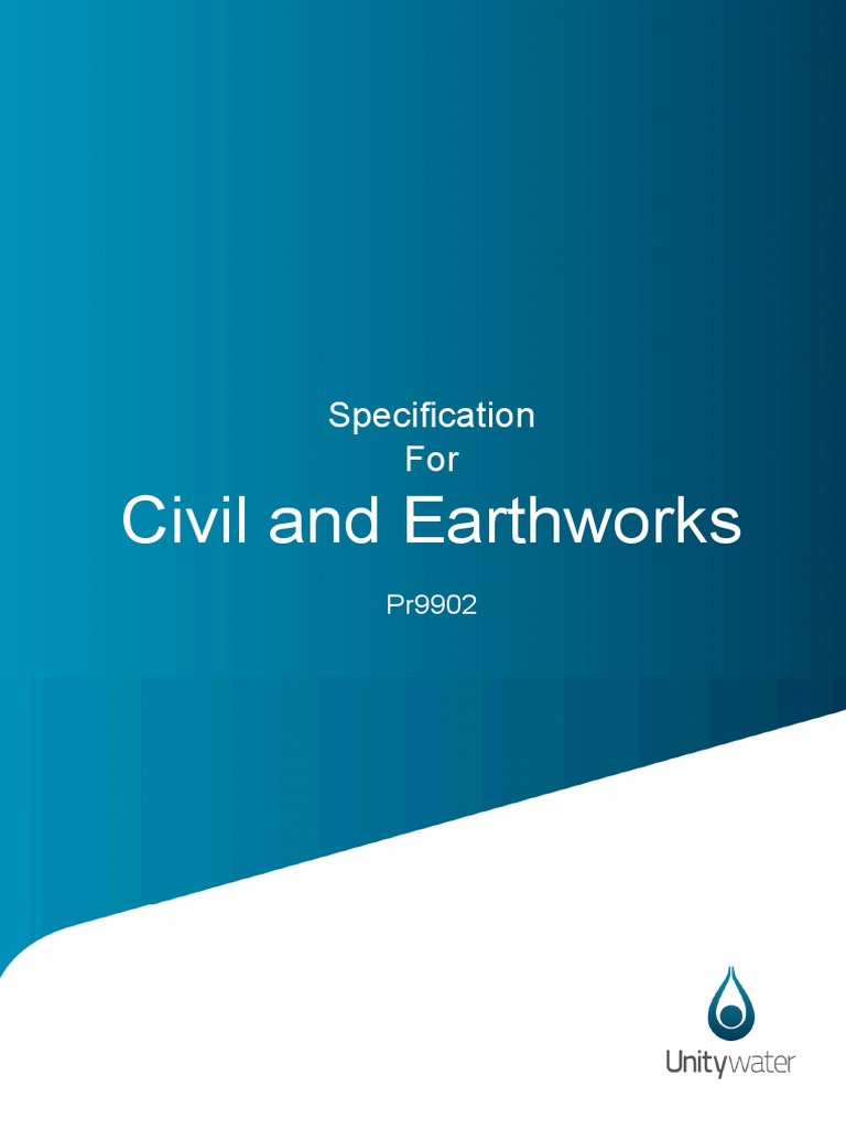 Civil and Earthworks Specs | PDF | Specification (Technical Standard) | Road
