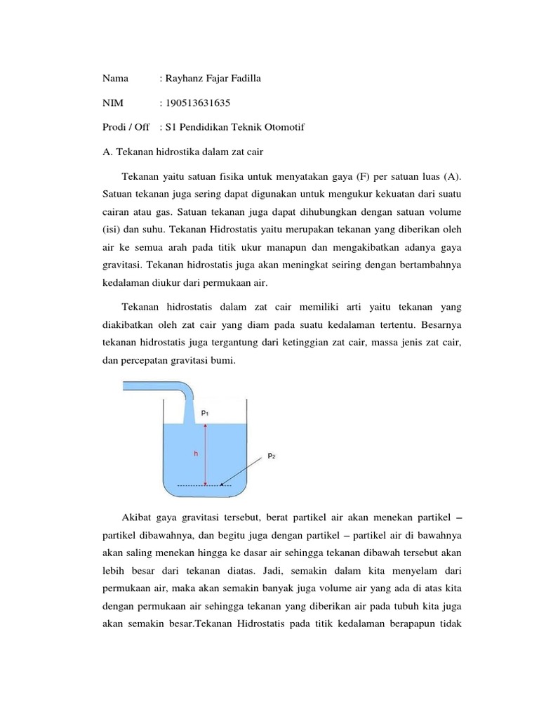 Sifat Dan Statika Fluida | PDF