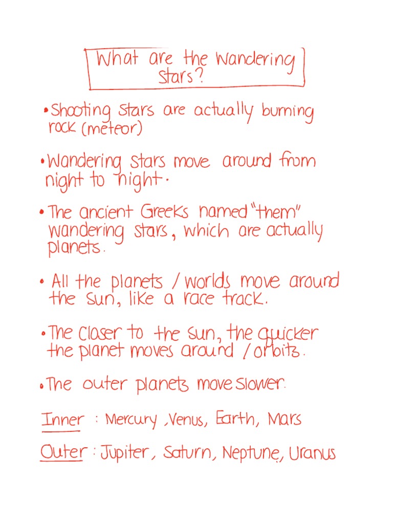 Mystery 6 - What Are The Wandering Stars | PDF