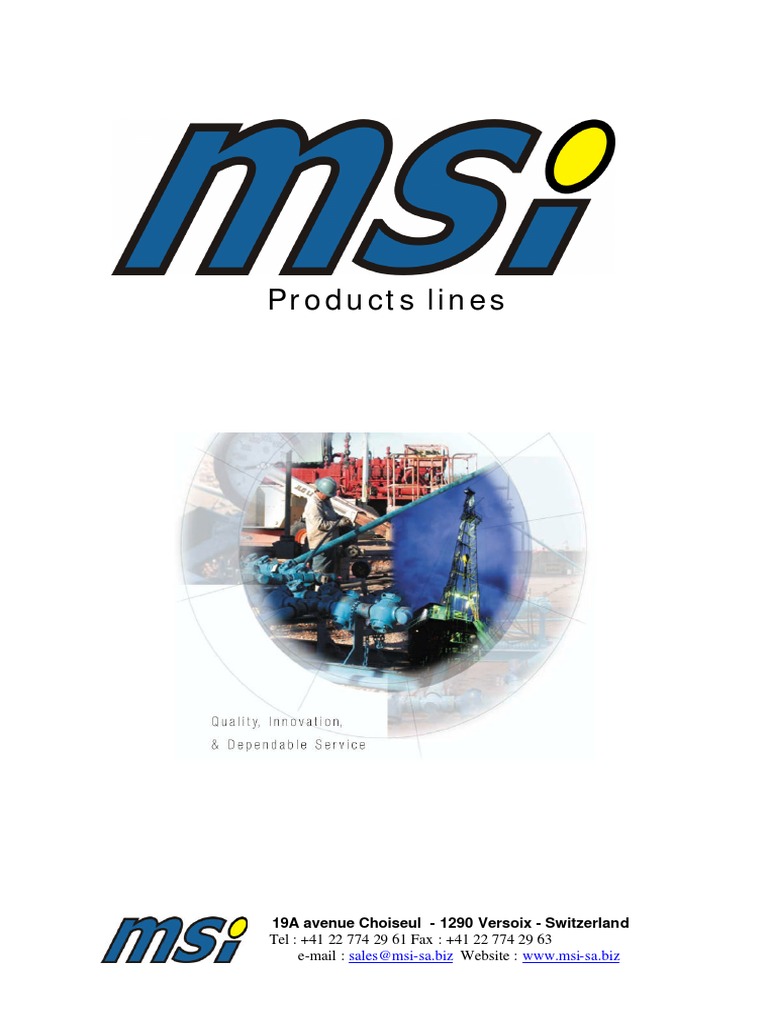 MSI Product | Download Free PDF | Pump | Drilling Rig