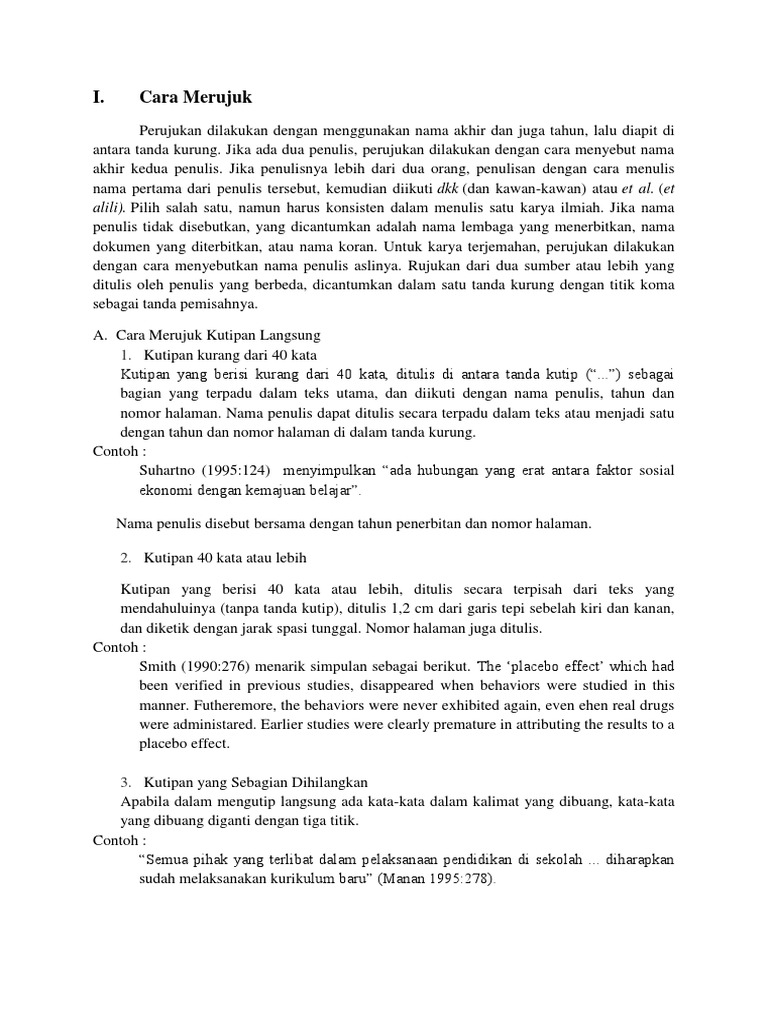 Cara Merujuk | PDF | Seni & Disiplin Bahasa