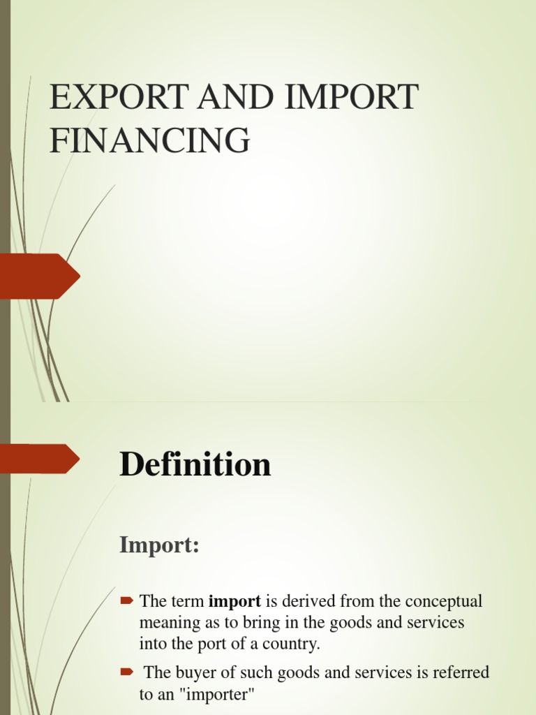 Export and Import Finance | PDF | Imports | Exports
