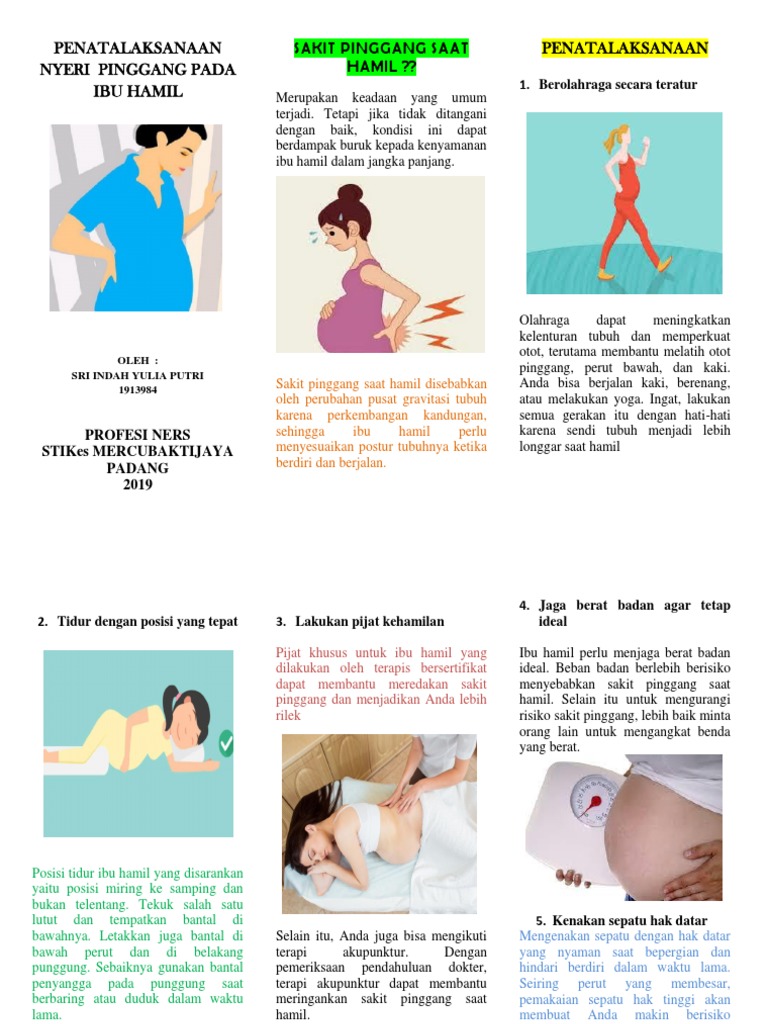 Leaflet Nyeri Pinggang Bumil | PDF