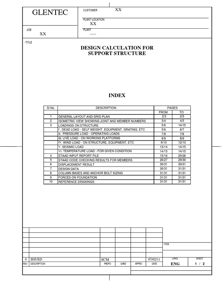 Support Structure Design Calculation | PDF | Mechanical Engineering ...
