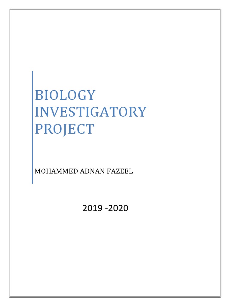 Biology Project On TB | PDF | Tuberculosis | Infection