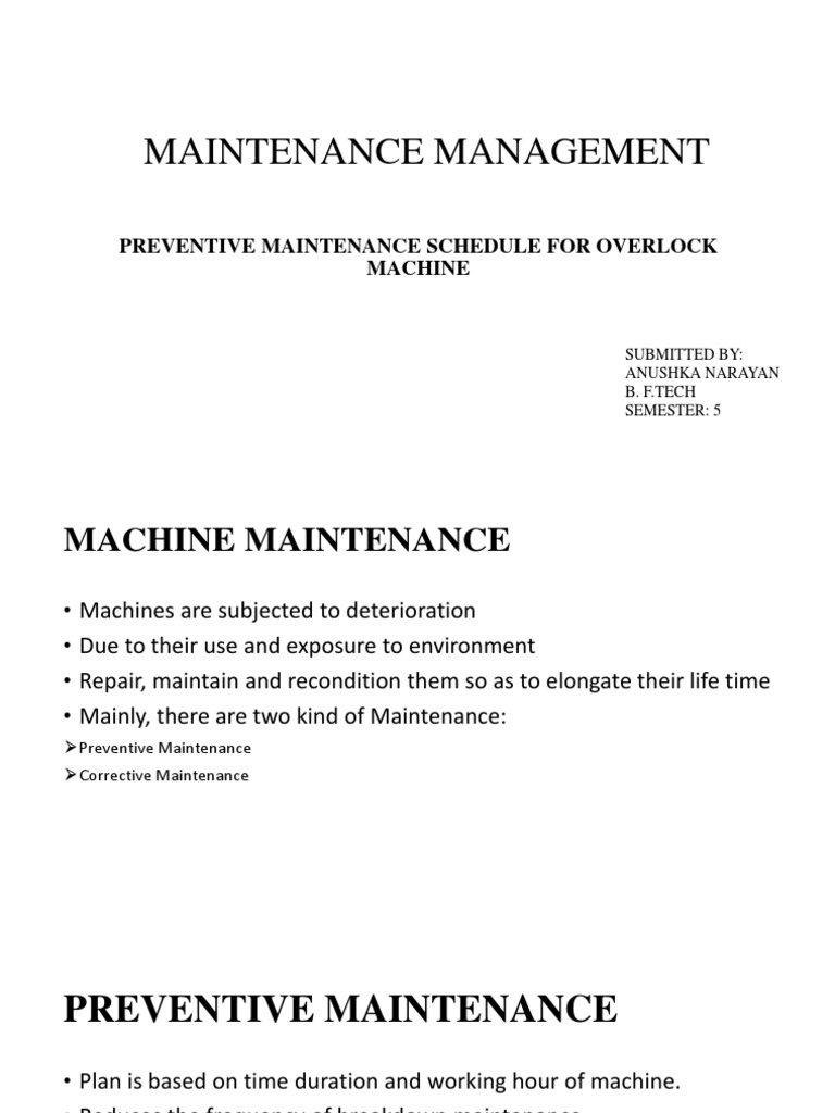 Overlock Machine Maintenance Guide | PDF | Mechanical Engineering ...