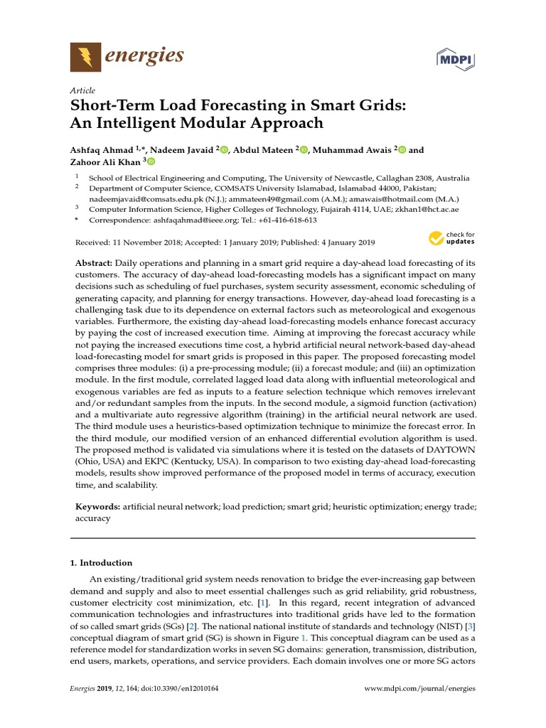 Short-Term Load Forecasting in Smart Grids: An Intelligent Modular ...