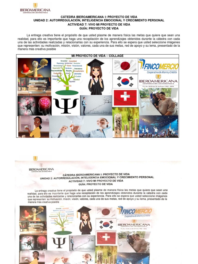 Guía Mi Proyecto de Vida Collage | PDF