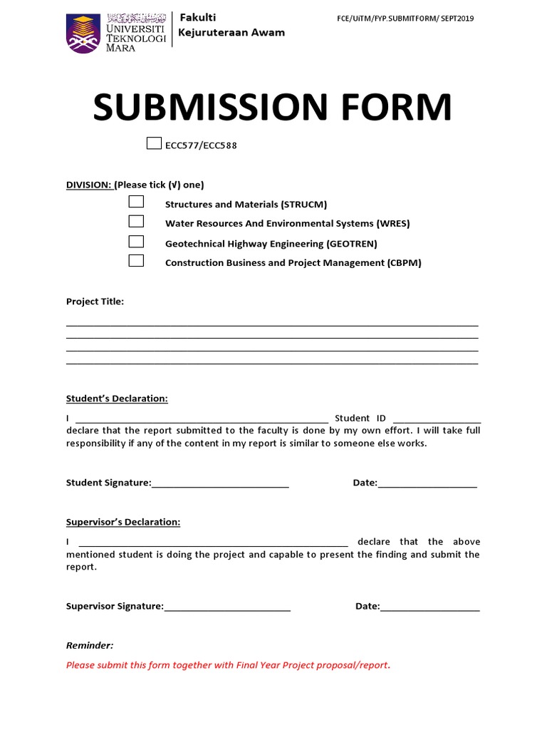 Submission Form New | PDF