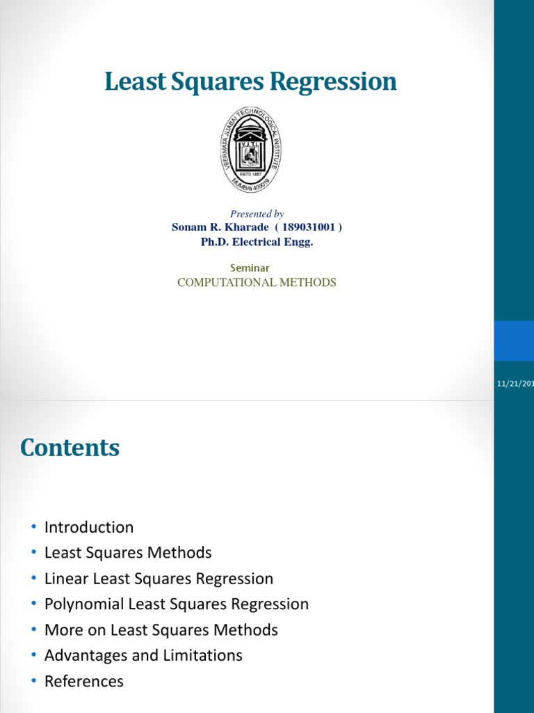 Linear Least Sqaure S Regression Pdf Errors And Residuals Least Squares 4327