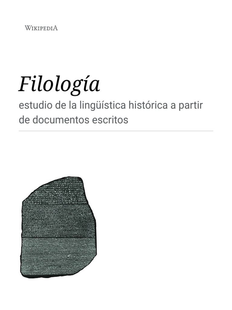Filología: estudio de la lingüística histórica a partir de documentos ...