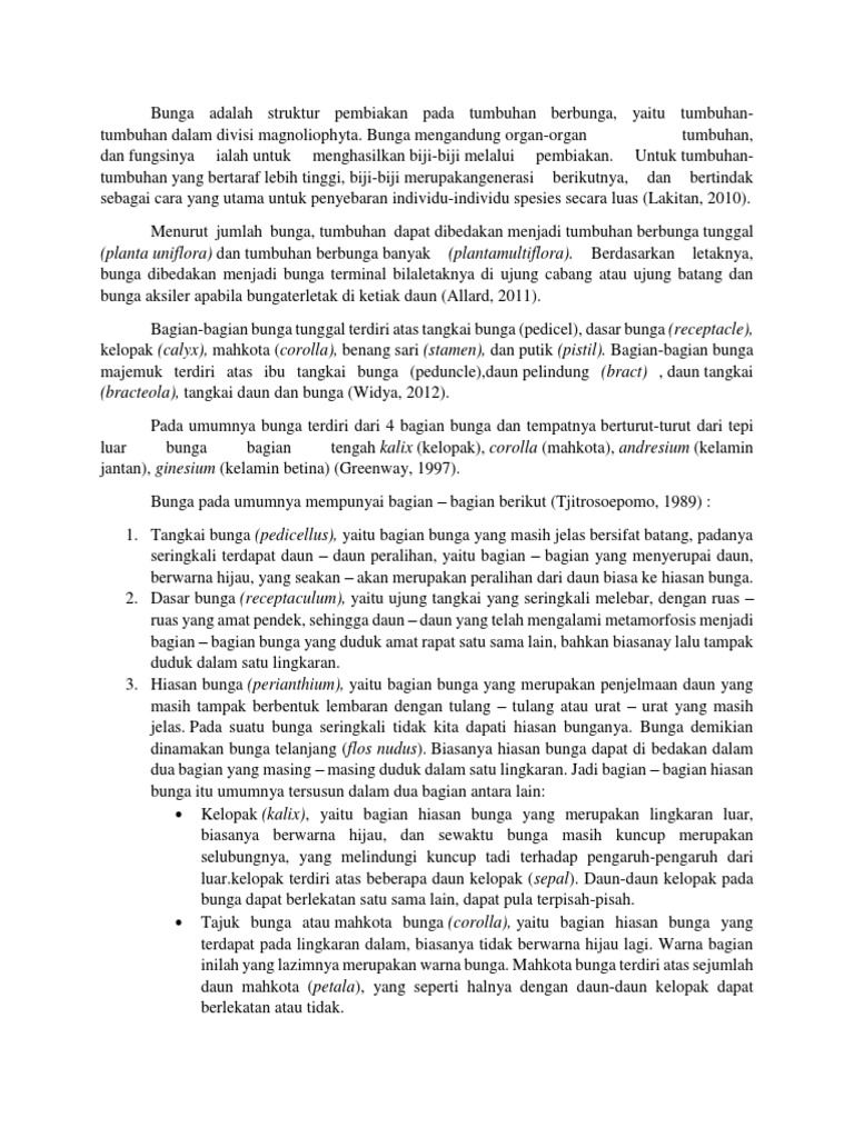 Struktur Bunga | PDF