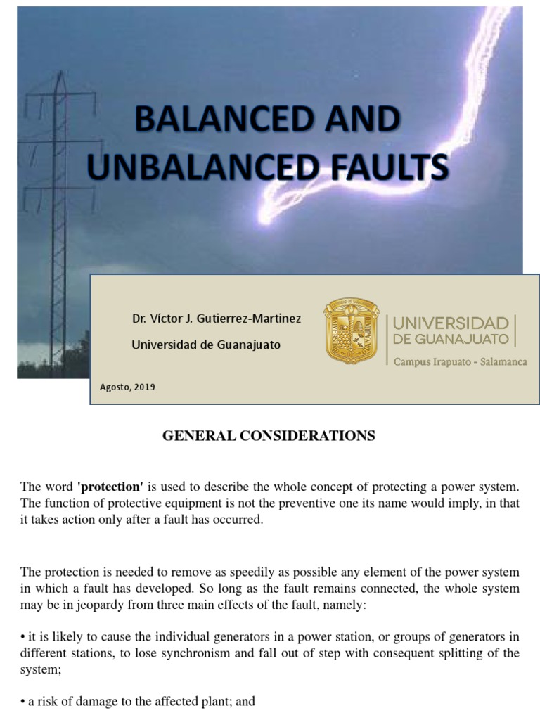 5 - Balanced and Unbalanced Faults | PDF | Transformer | Electrical Impedance
