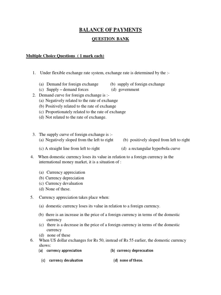Unit 5 Balance of Payment | PDF | Exchange Rate | Balance Of Payments