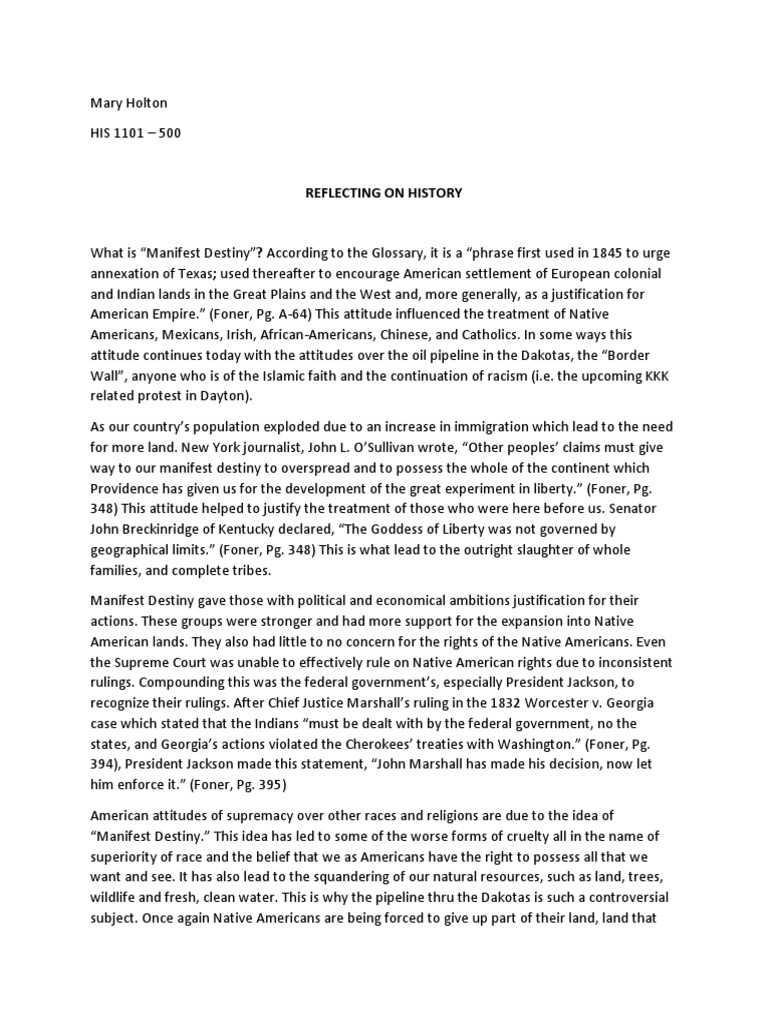 Reflective Paper | PDF | Native Americans In The United States | John ...