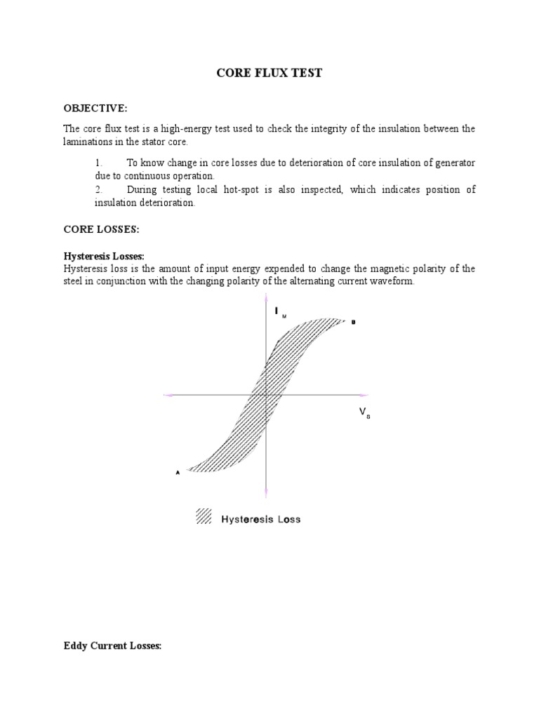 Core Flux Test | PDF | Power Supply | Electric Generator