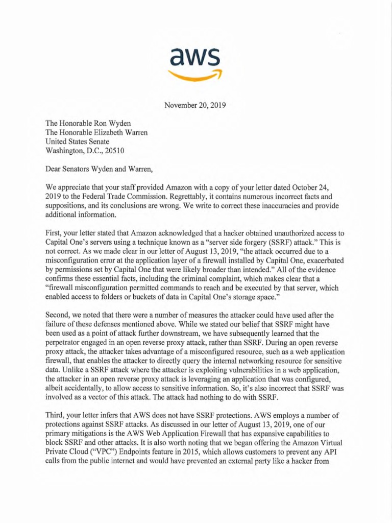 11-20-19 Senator Wyden and Warren Letter Final | PDF