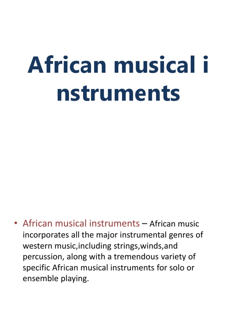 African Musical I Nstruments | PDF | String Instruments | Musical ...
