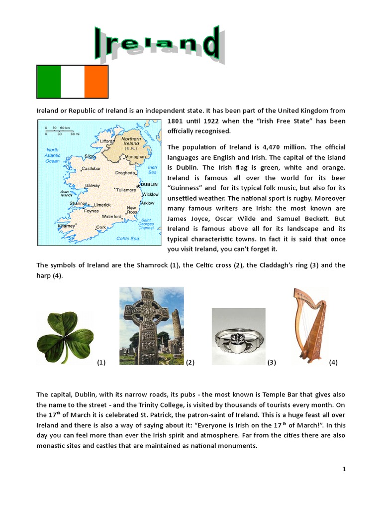 Ireland Reading Comprehension | PDF | Ireland | Dublin
