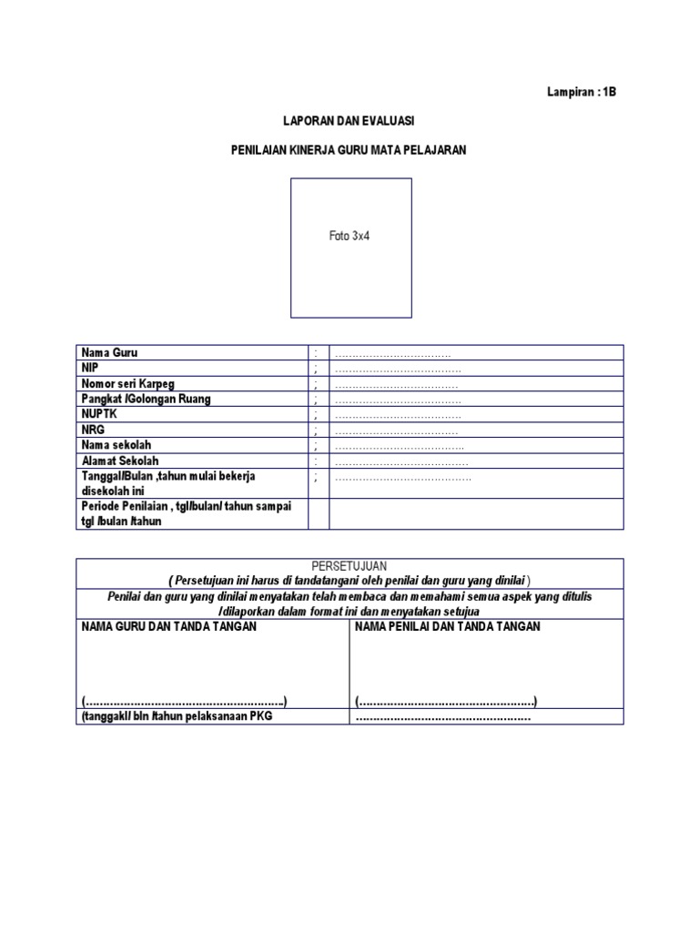 Format Laporan PKG - A4 | PDF