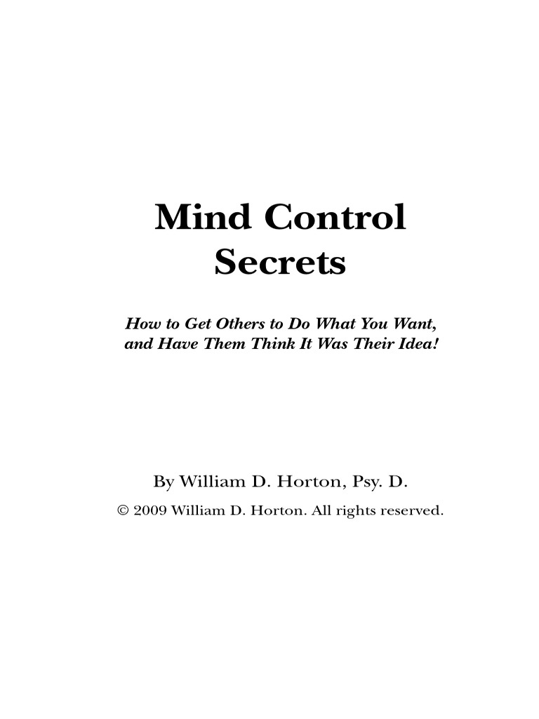 Mind Control Secrets PDF | PDF | Neuron | Mind