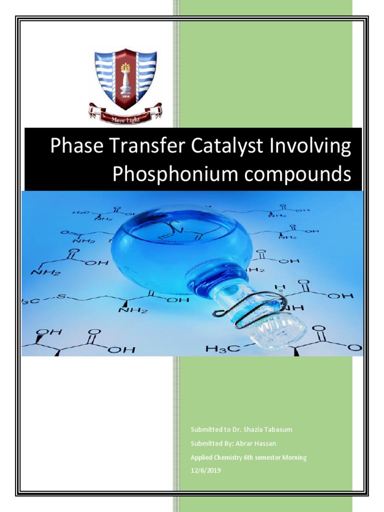 9930 PTC by Using Phosphonium Compounds | PDF | Alkene | Catalysis