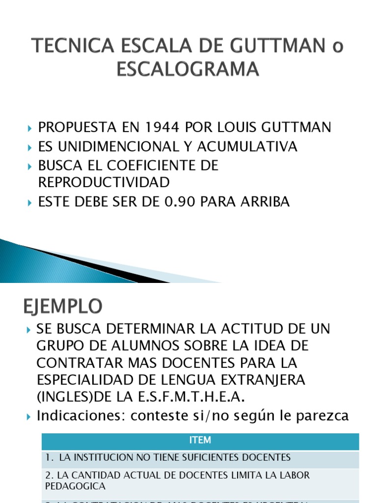 1a Lex Diapositiva Escala de Guttman Huanca Quisbet Helen | PDF