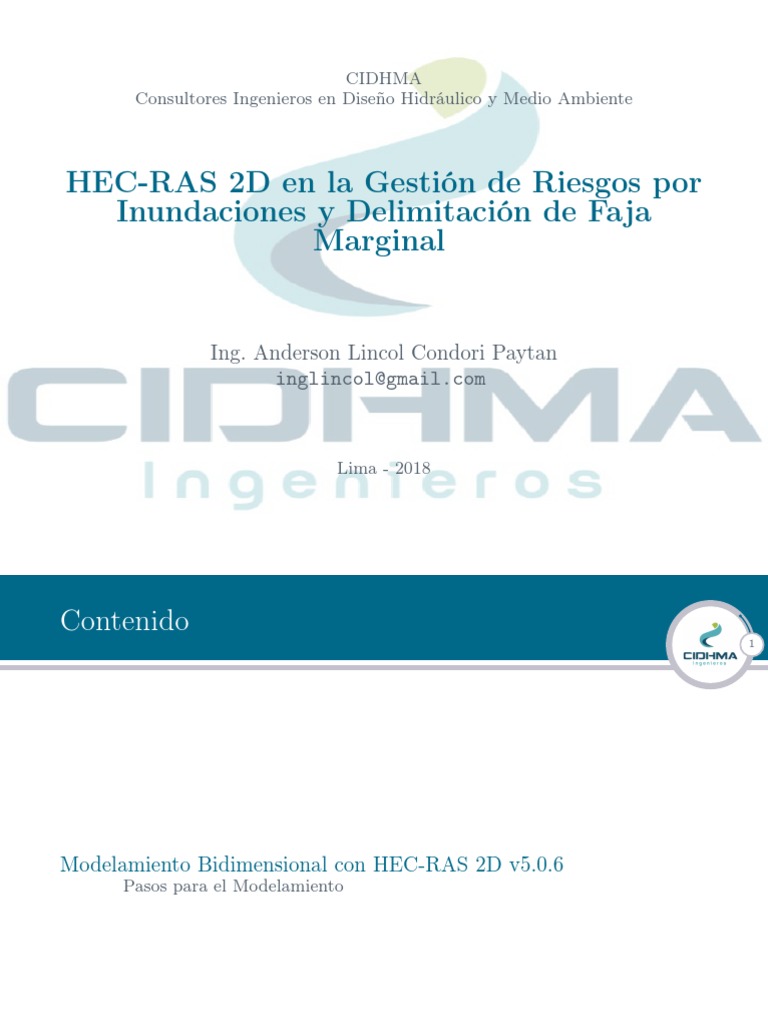 Hec Ras Bidimensional Manual | PDF | Inundar | Cuerpos de agua