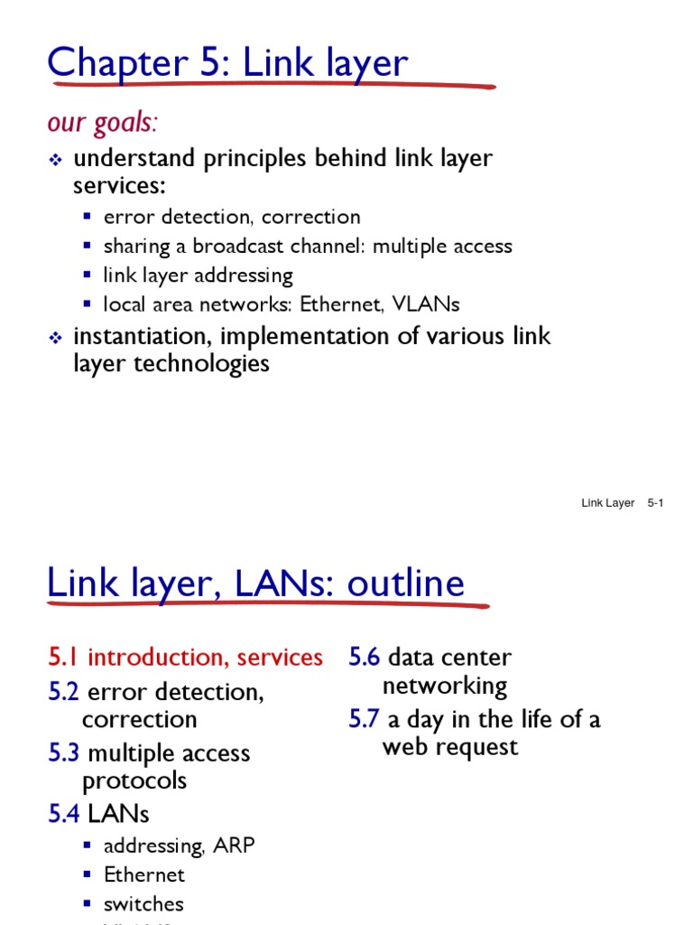 Chapter 5 - Link Layer | PDF | Ethernet | Network Switch