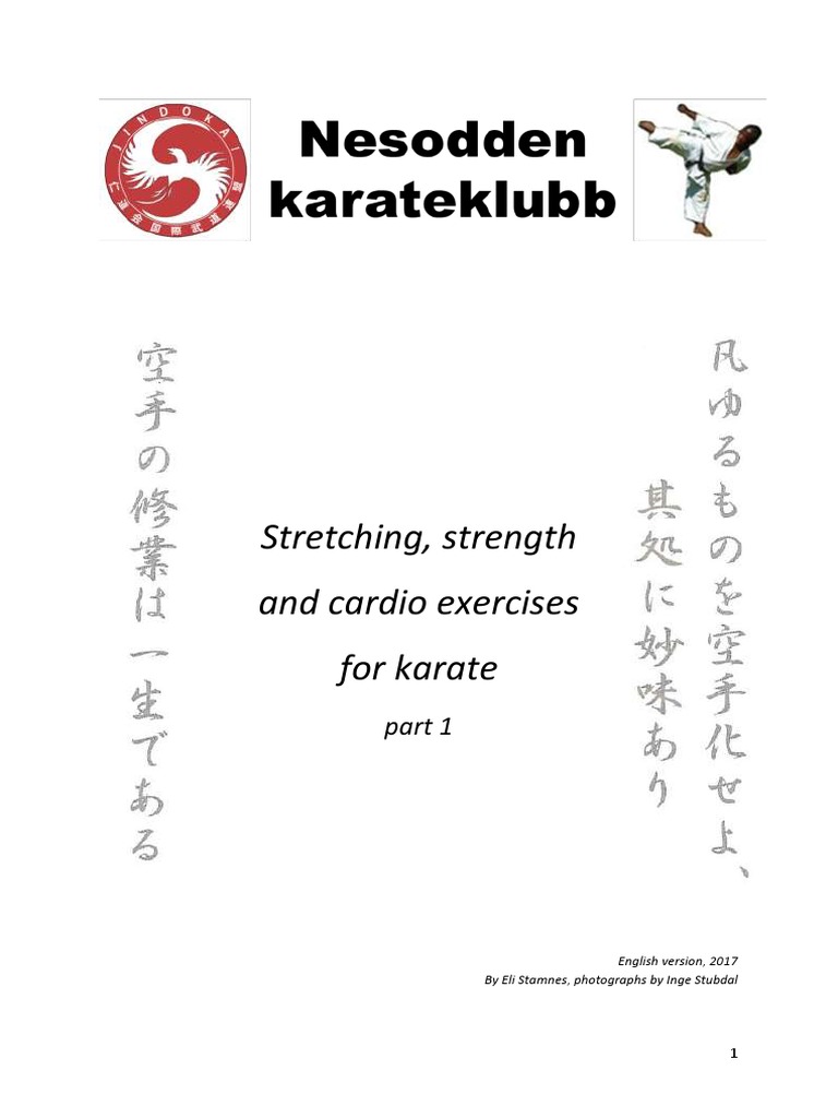 Part 1 Stretching For Karatekas v2 English | PDF | Flexibility (Anatomy ...