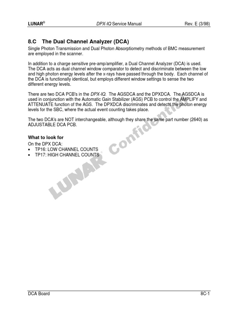 8.C The Dual Channel Analyzer (DCA) : Lunar | PDF