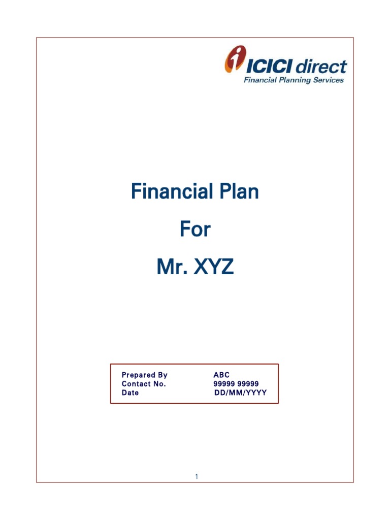 Sample Financial Plan | PDF | Asset Allocation | Retirement