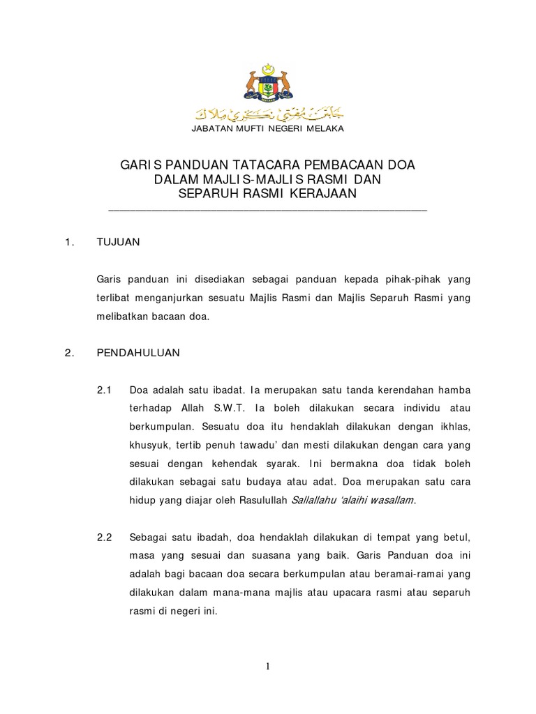 Panduan Pembacaan Doa | PDF