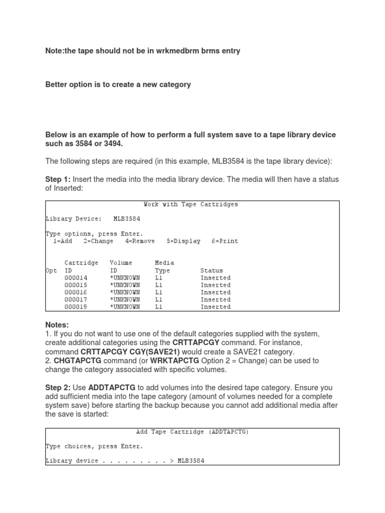 Go Save 21 Using Tape Library | PDF | Areas Of Computer Science ...